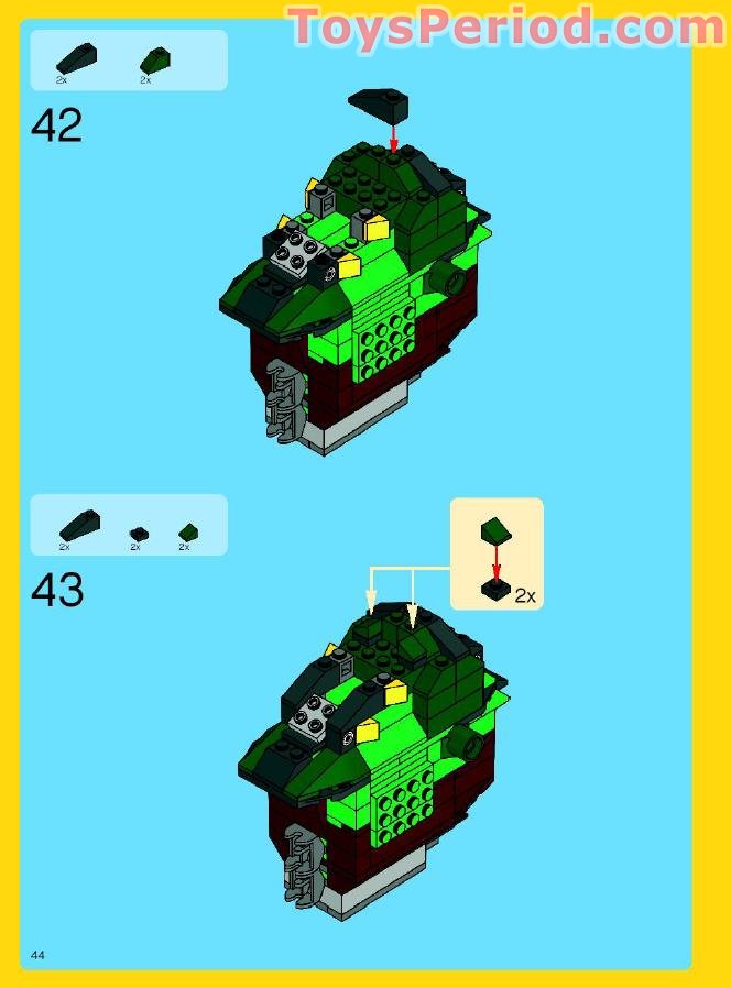 LEGO 4998 Stegosaurus Instructions and Parts List