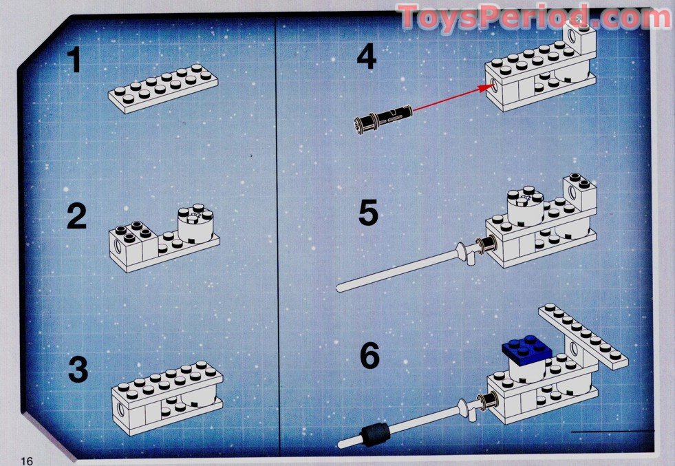 LEGO 4477 T-16 Skyhopper Instructions and Parts List