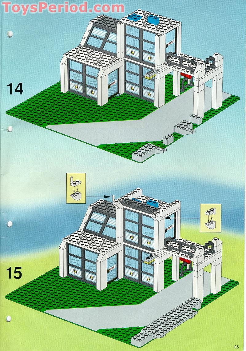 LEGO 6598 Metro PD Station Instructions and Parts List