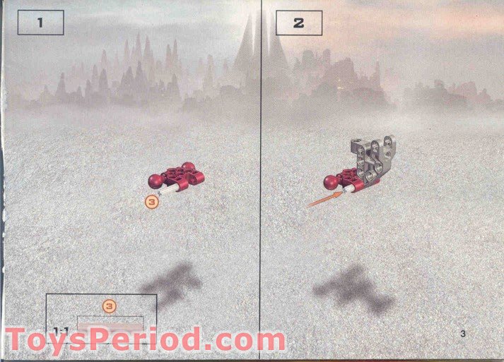 LEGO 8614-1 Vahki Nuurakh Instructions and Parts List