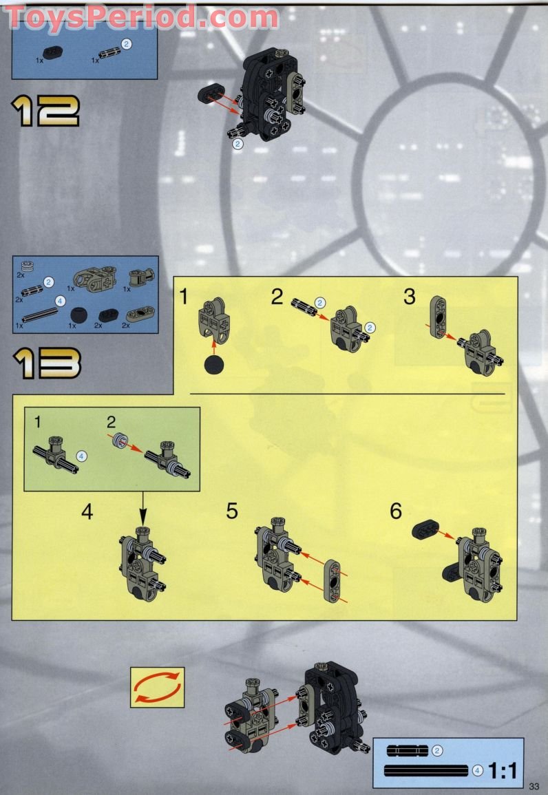 LEGO 8010 Darth Vader Instructions and Parts List