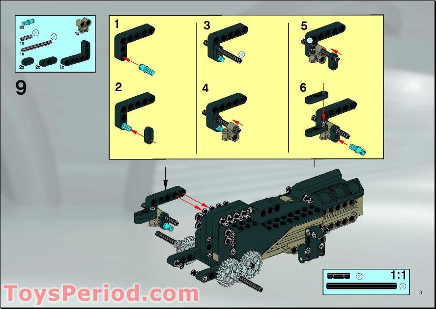 LEGO 8365 Tuneable Racer Instructions and Parts List