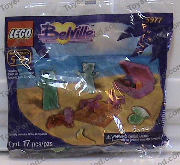 LEGO 5977 Teddy Bears on the Beach Set Parts List