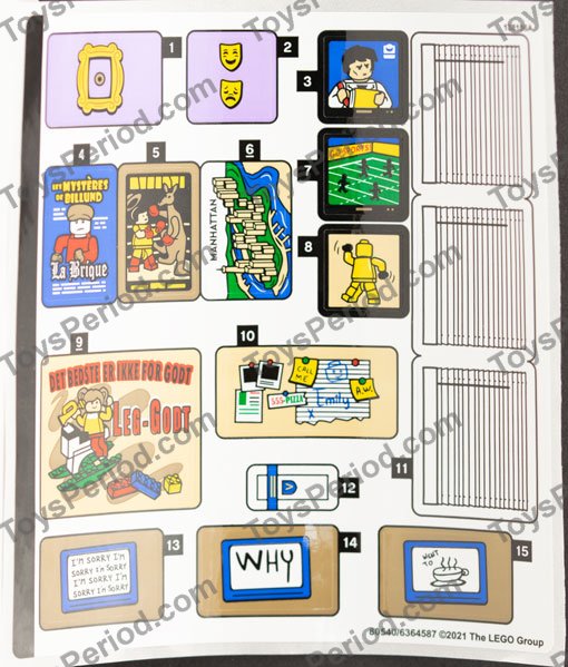 LEGO Sets with Part 10292stk01 Sticker Sheet for Set 10292 - (80540/ ...
