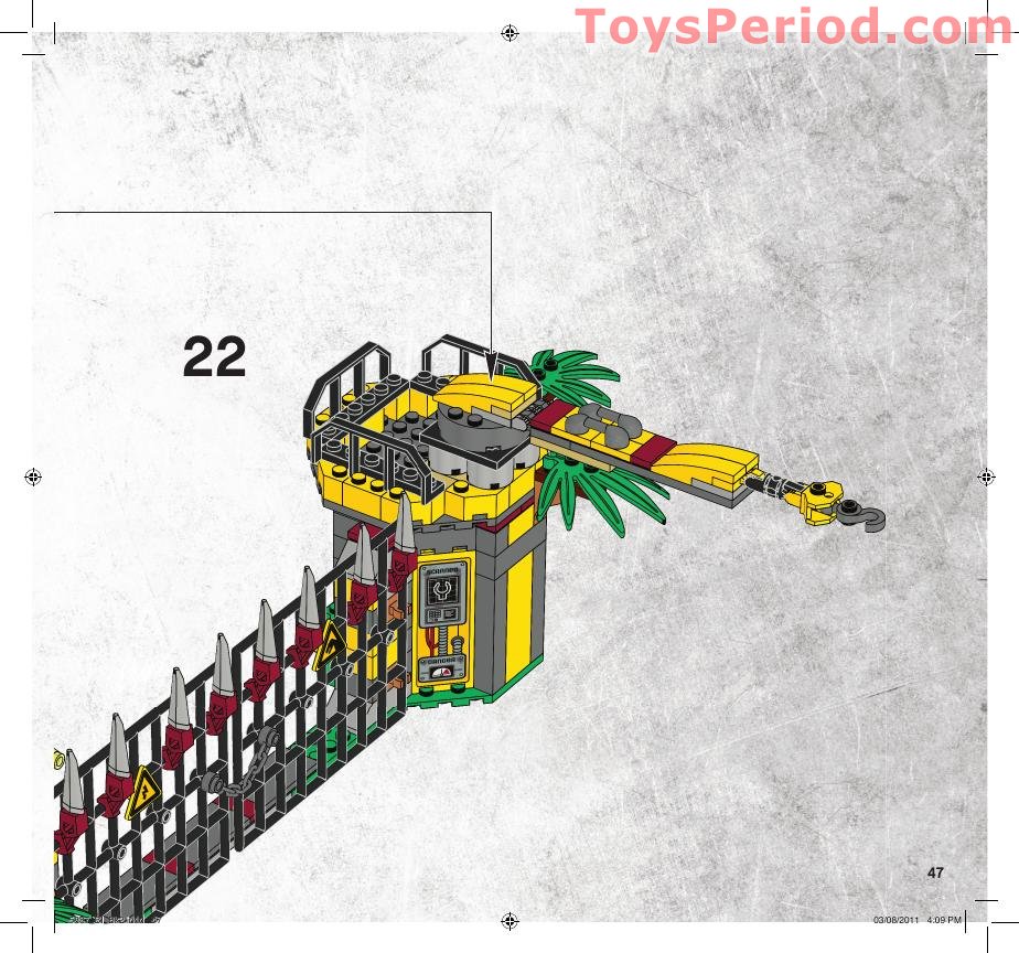 LEGO 5887 Dino Defense HQ Instructions and Parts List