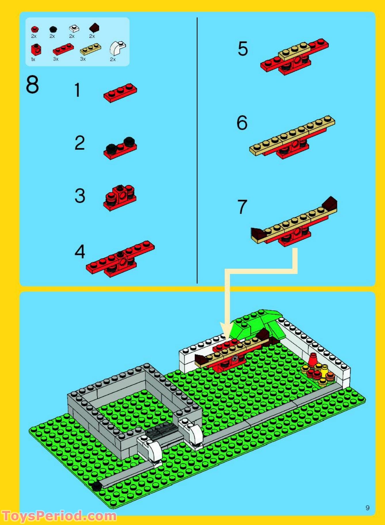 LEGO 5891 Apple Tree House Instructions and Parts List