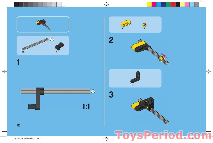 LEGO 9391 Crawler Crane Instructions and Parts List
