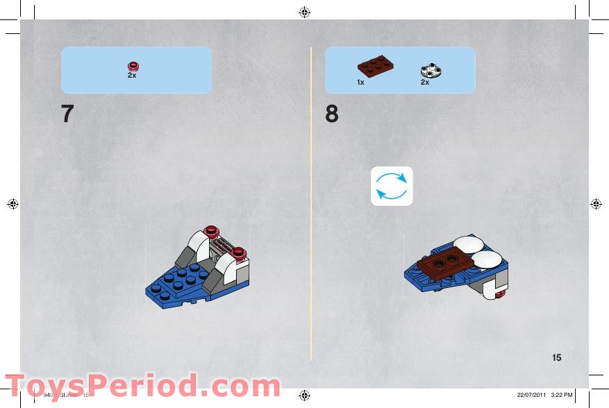 LEGO 9490 Droid Escape Instructions and Parts List