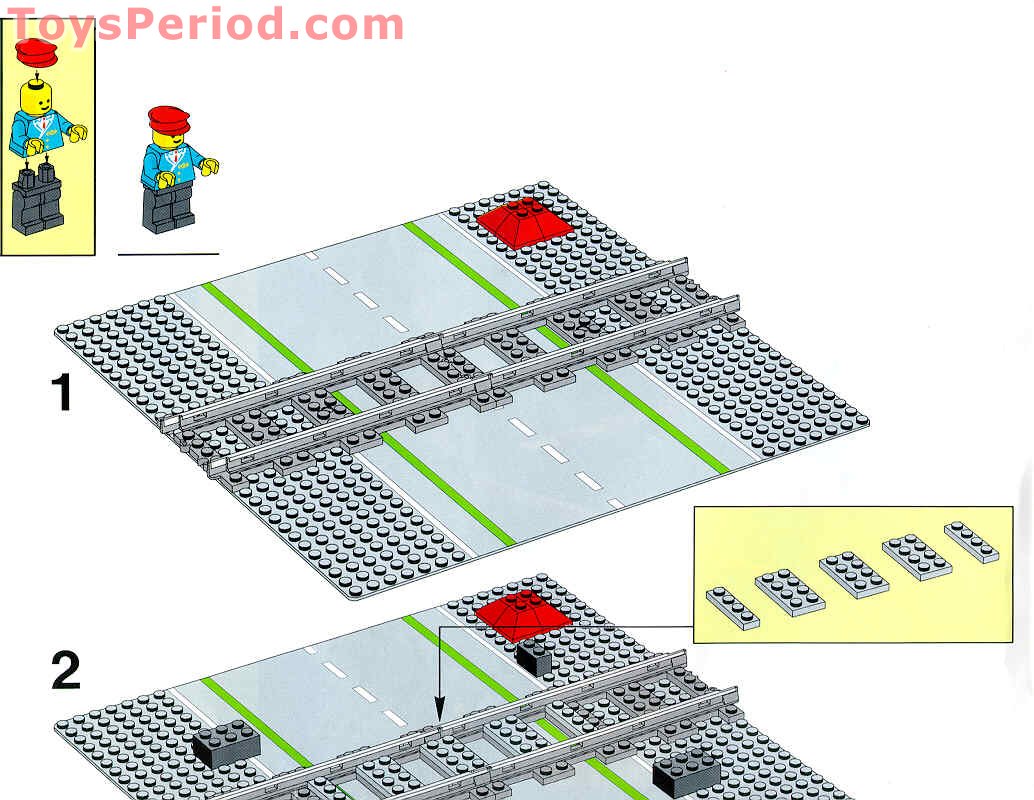 LEGO 4539 Manual Level Crossing Instructions and Parts List