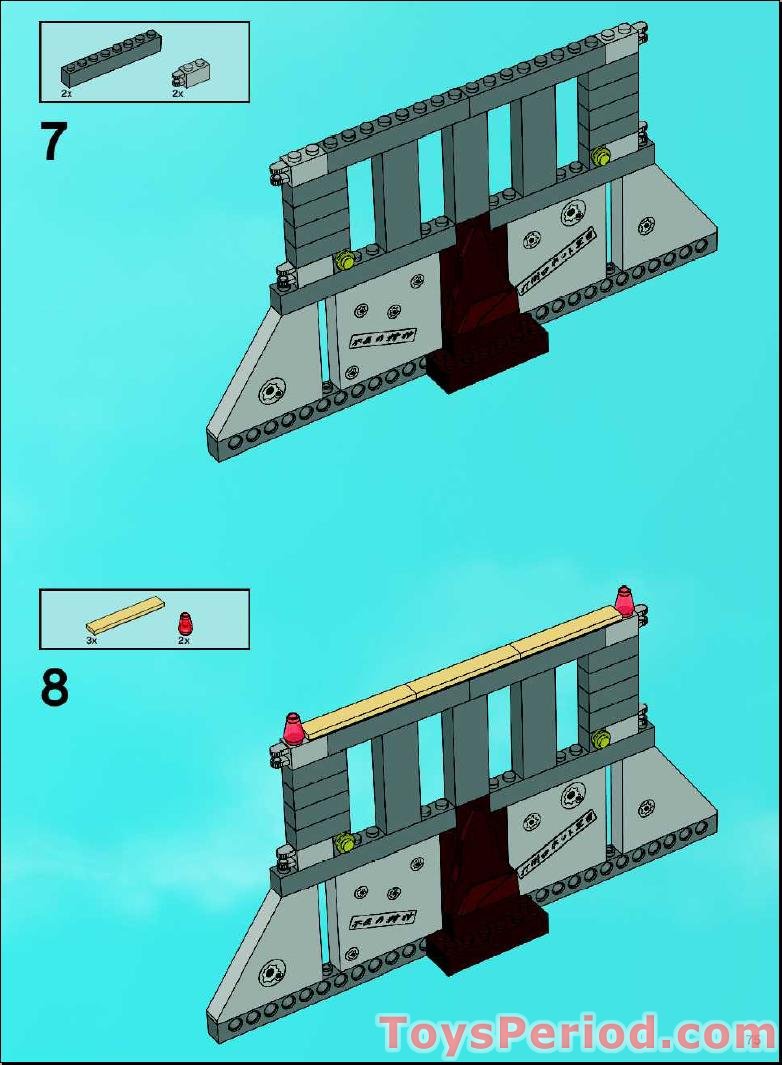 LEGO 7709 Sentai Fortress Instructions and Parts List