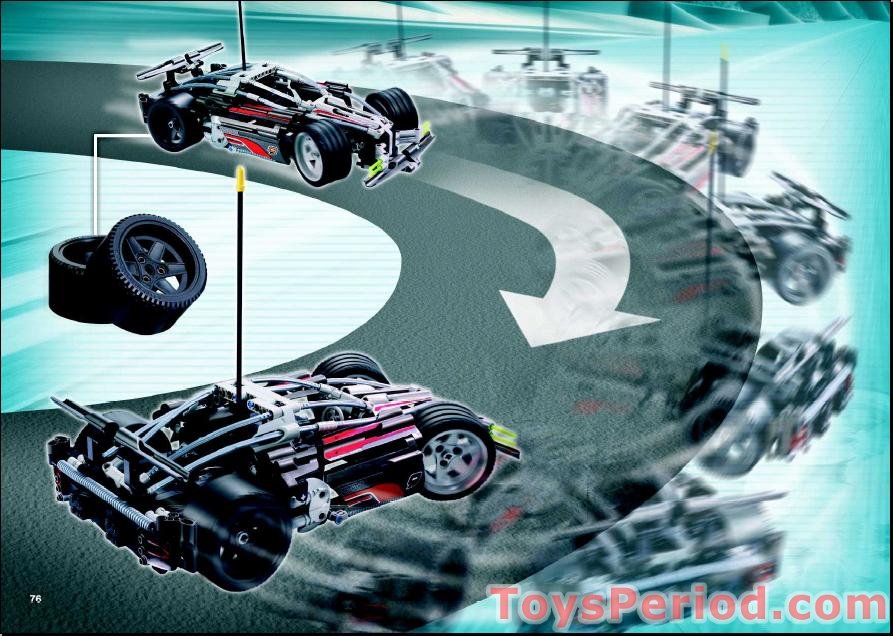 LEGO 8366 Supersonic RC Instructions and Parts List