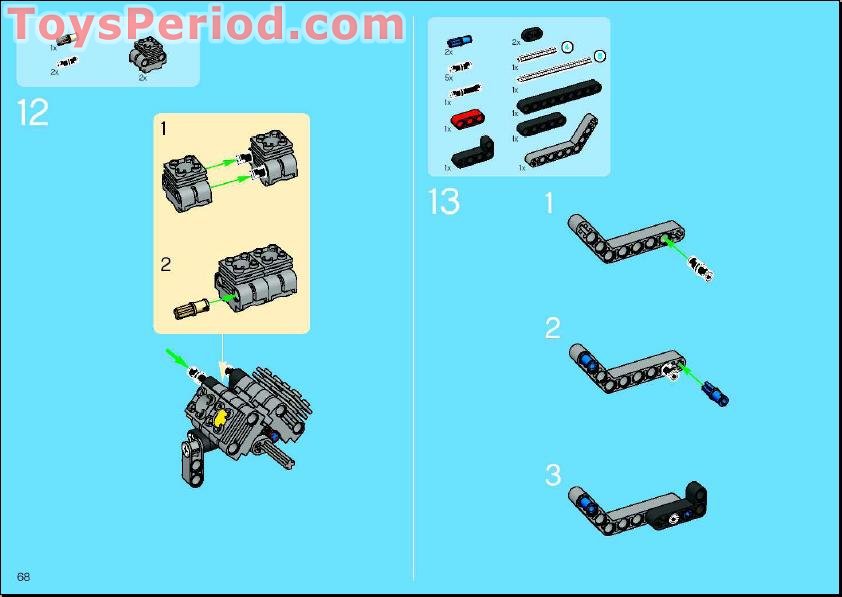 LEGO 8420 Street Bike Instructions and Parts List