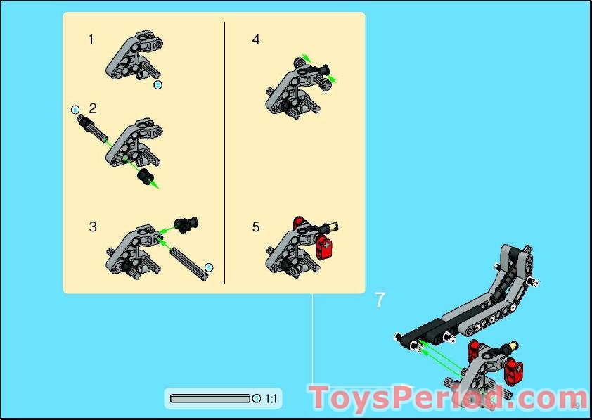 LEGO 8420 Street Bike Instructions and Parts List