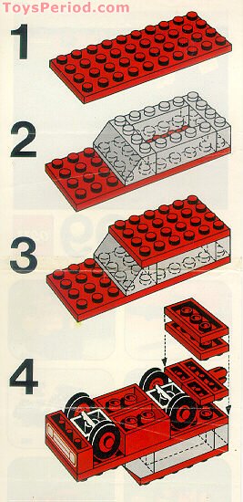 LEGO 660 Car with Plane Transporter Instructions and Parts List