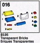 LEGO 16-1 Transparent Bricks Set Parts List