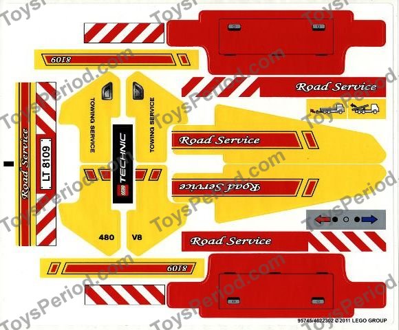 LEGO Sets with Part 8109stk01 Sticker Sheet for Set 8109 - (95745/4622302)