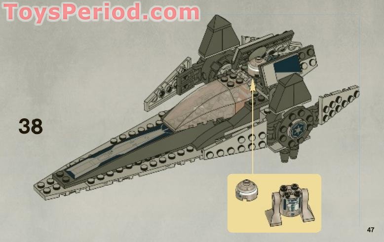 LEGO 7915 Imperial V-wing Starfighter Instructions and Parts List