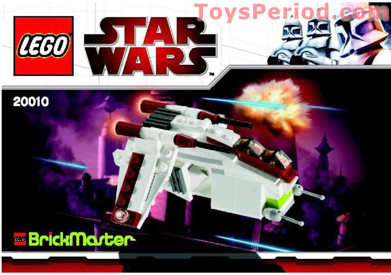 LEGO 20010 Mini Republic Gunship Instructions and Parts List