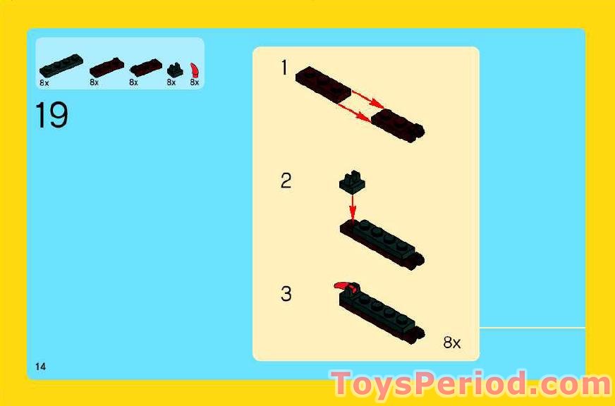 LEGO 4994 Fierce Creatures Instructions and Parts List