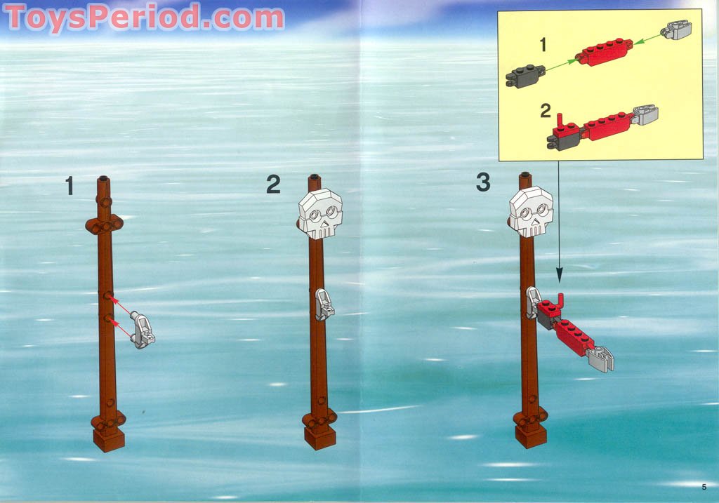 LEGO 7073 Pirate Dock Instructions and Parts List