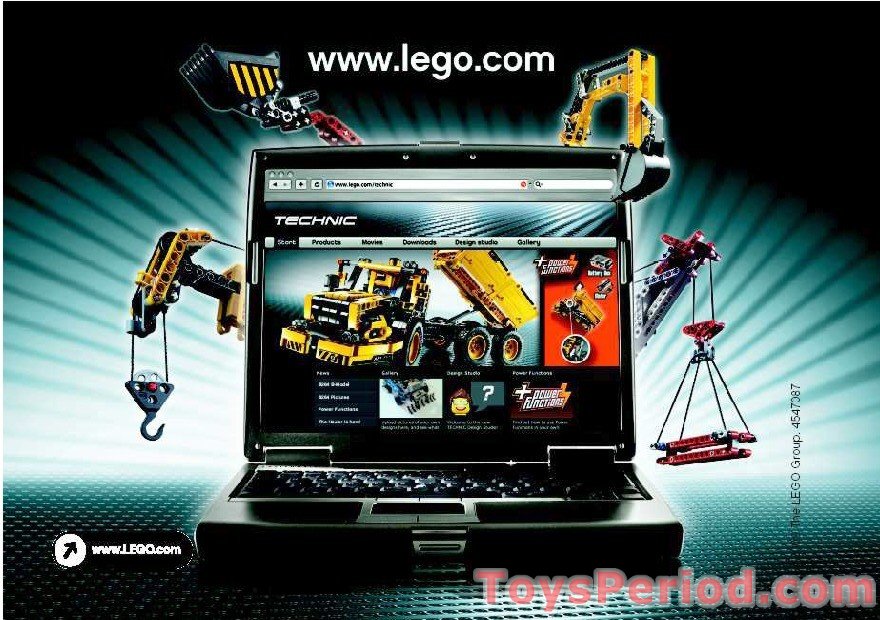 LEGO 8259 Mini Bulldozer Instructions and Parts List