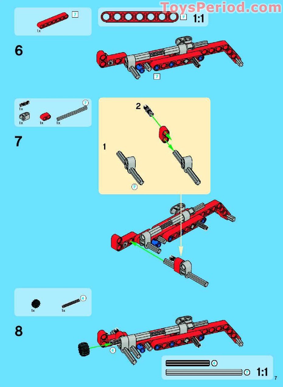 LEGO 8294 Excavator Instructions and Parts List