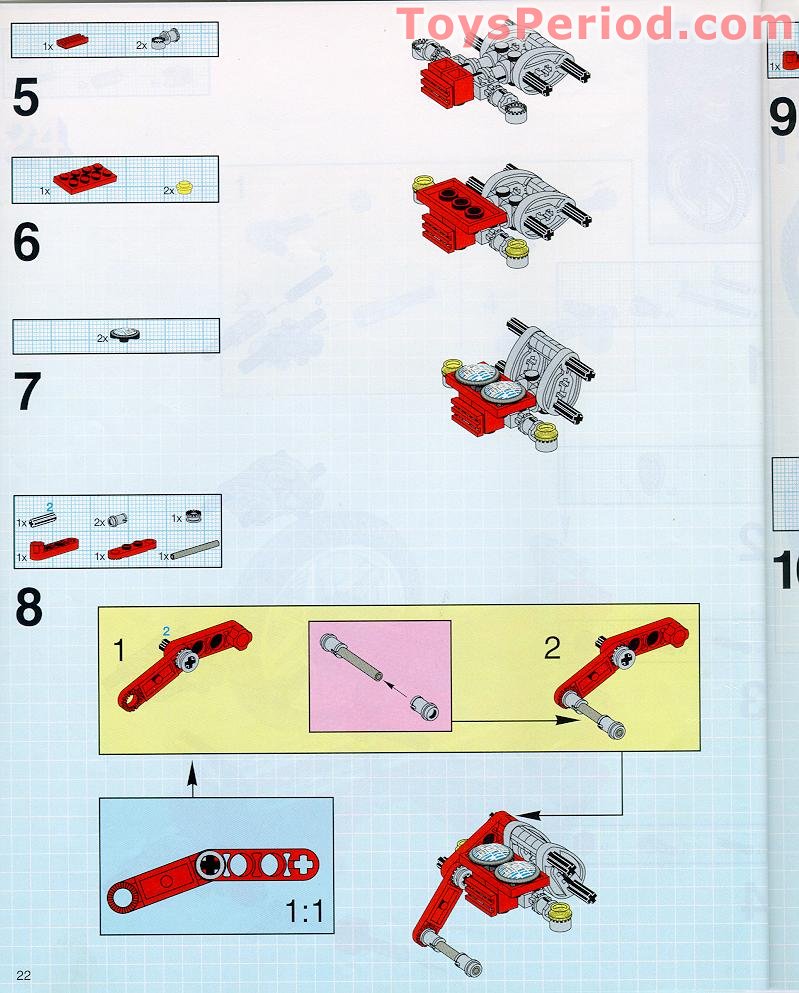 LEGO 8422 Circuit Shock Racer Instructions and Parts List