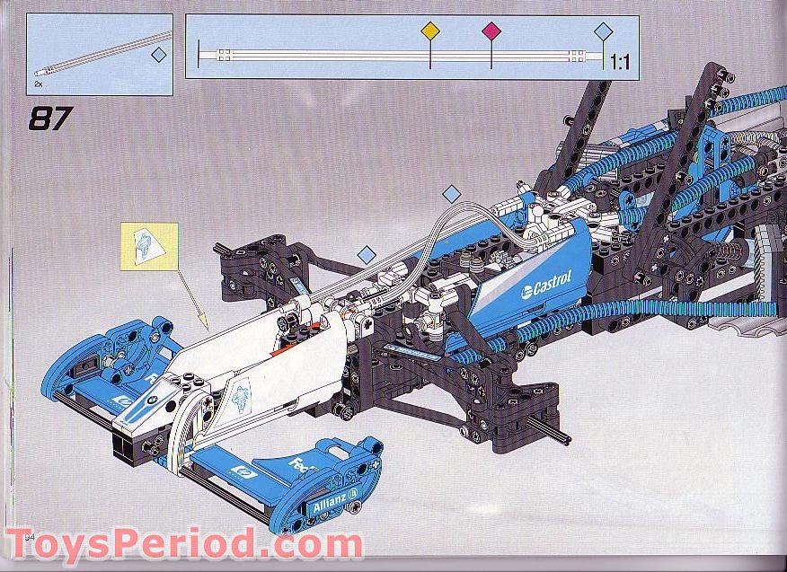 LEGO 8461 Williams F1 Team Racer Instructions and Parts List