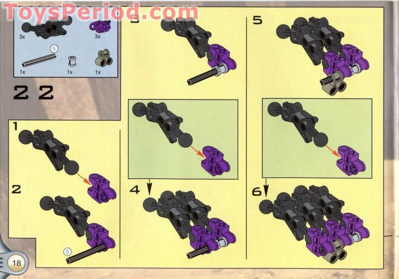 LEGO 8548 Nui-Jaga Instructions and Parts List