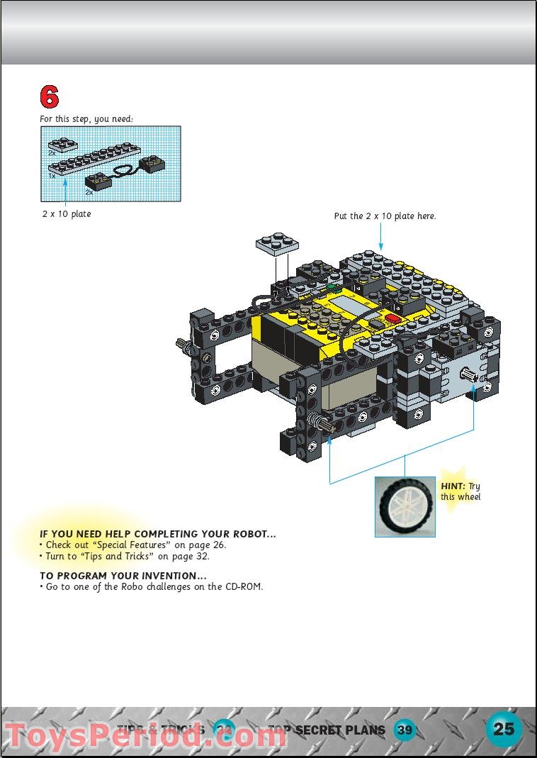 LEGO 9719 Robotics Invention System, Version 1.0 Instructions and Parts ...
