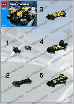 LEGO 4308 Racing Car Polybag Instructions and Parts List
