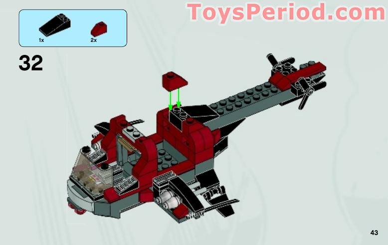 LEGO 6866 Wolverine's Chopper Showdown Instructions and Parts List