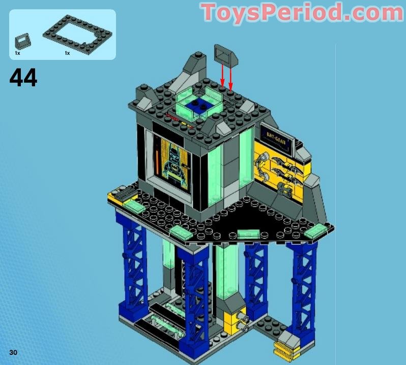 LEGO 6860 The Batcave Instructions and Parts List