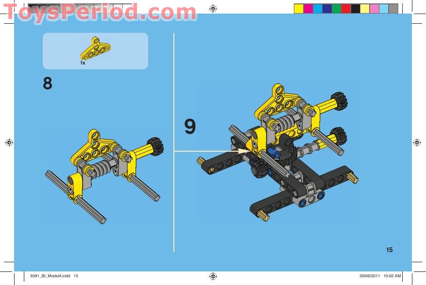 LEGO 9391 Crawler Crane Instructions and Parts List