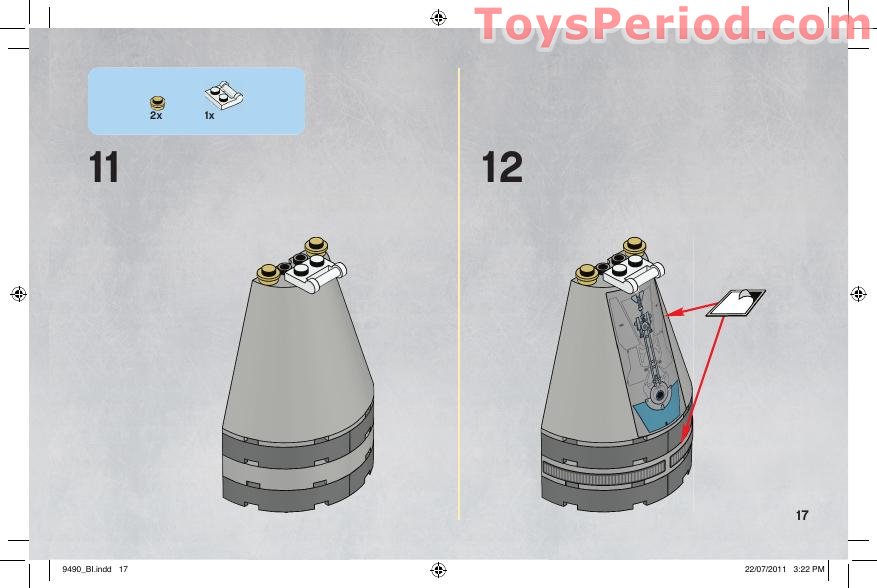 LEGO 9490 Droid Escape Instructions and Parts List