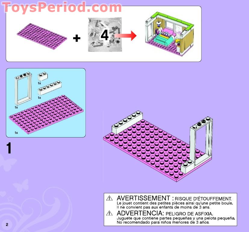 LEGO 3315 Olivia's House Instructions and Parts List