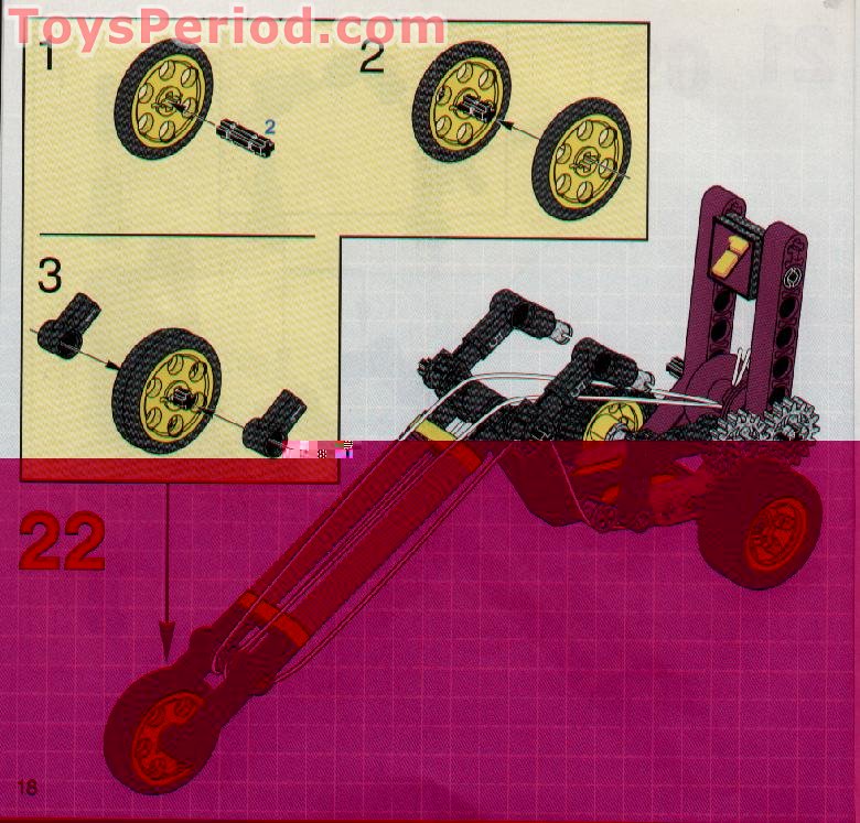 LEGO 2854 Bungee Chopper Instructions and Parts List