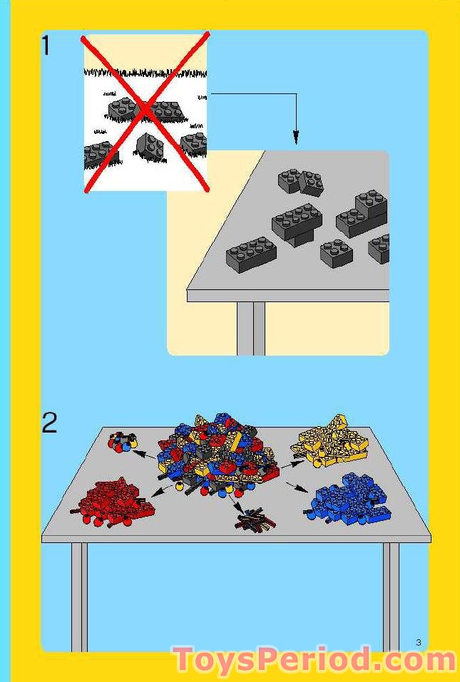 LEGO 6187 Road Construction Set Instructions and Parts List