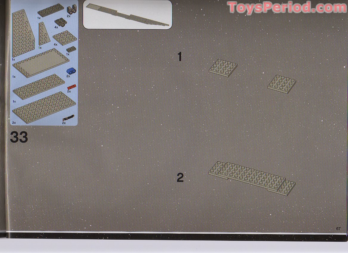 LEGO 6211 Imperial Star Destroyer Instructions and Parts List