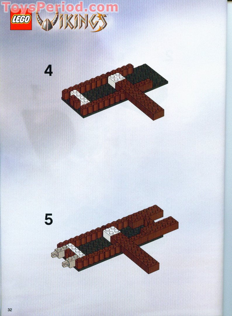 LEGO 7021 Viking Double Catapult Versus Armored Ofnir Dragon ...