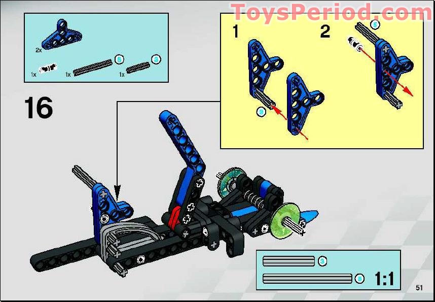 LEGO 8646 Speed Slammer Bike Instructions and Parts List