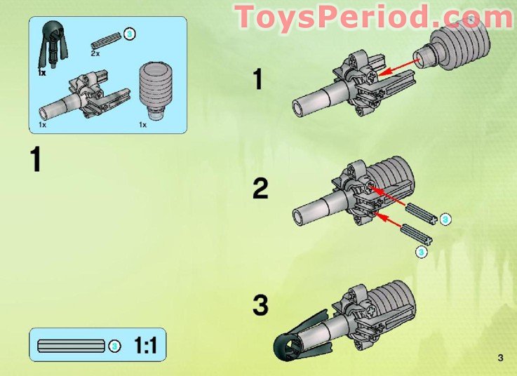 LEGO 8688 Toa Gali Instructions and Parts List