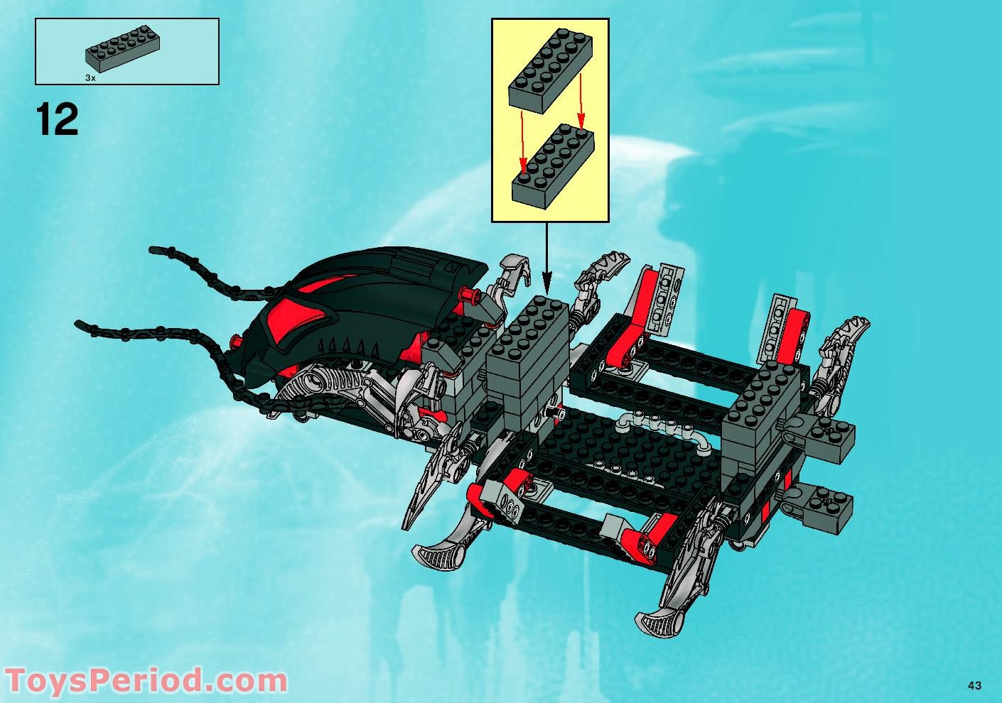 LEGO 8927 Toa Terrain Crawler Instructions and Parts List