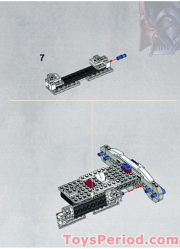 LEGO 8019 Republic Attack Shuttle Instructions and Parts List