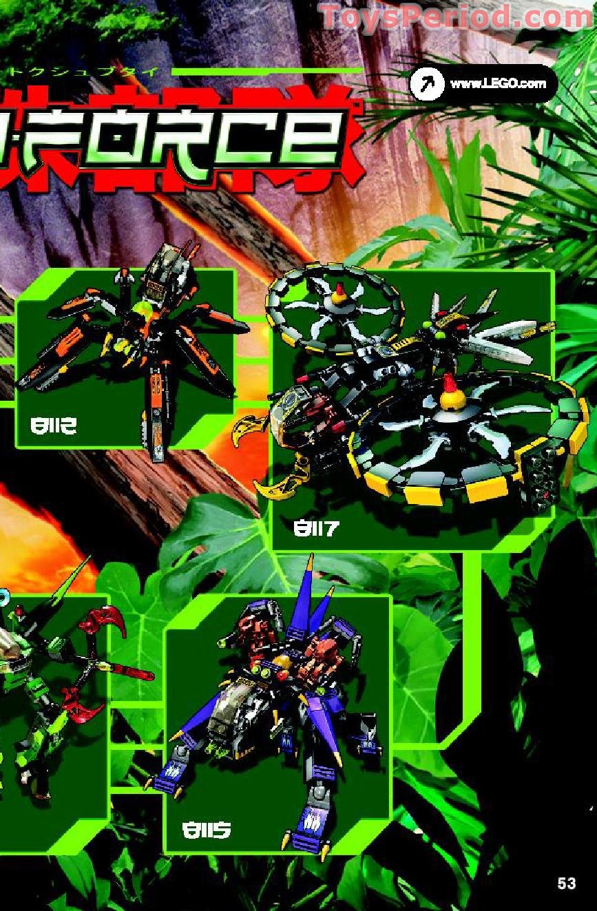 LEGO 8114 Chameleon Hunter Instructions and Parts List