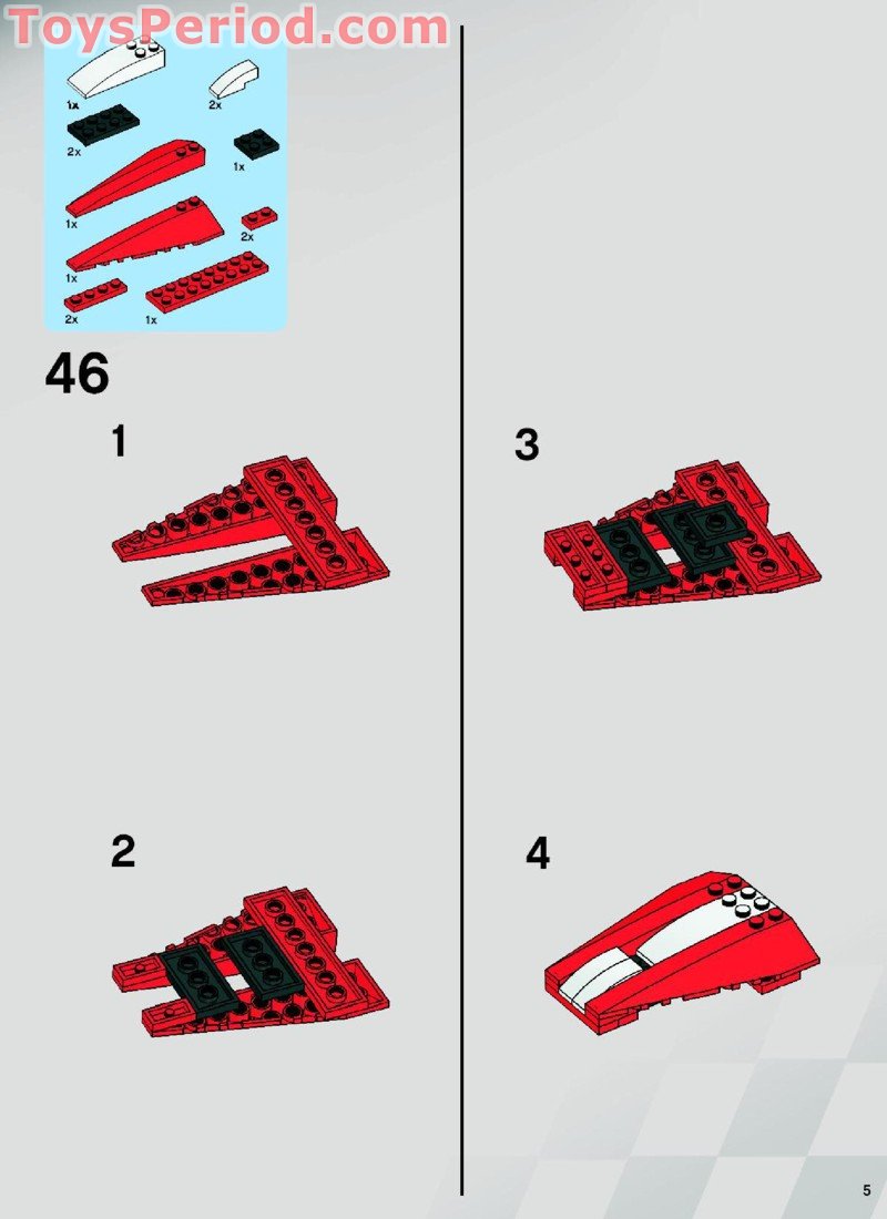 LEGO 8156 Ferrari FXX 1:17 Instructions and Parts List