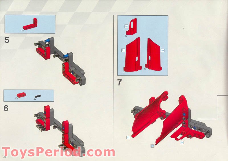 LEGO 8386 Ferrari F1 Racer 1:10 Instructions and Parts List