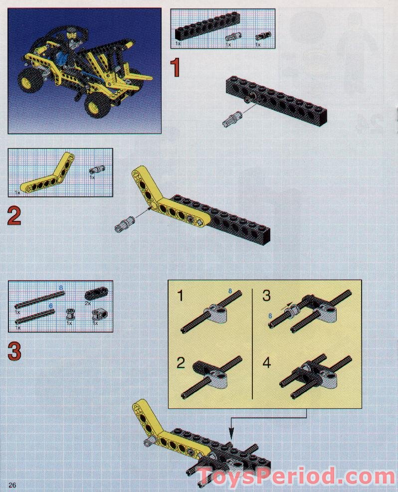 LEGO 8463 Forklift Truck Instructions and Parts List