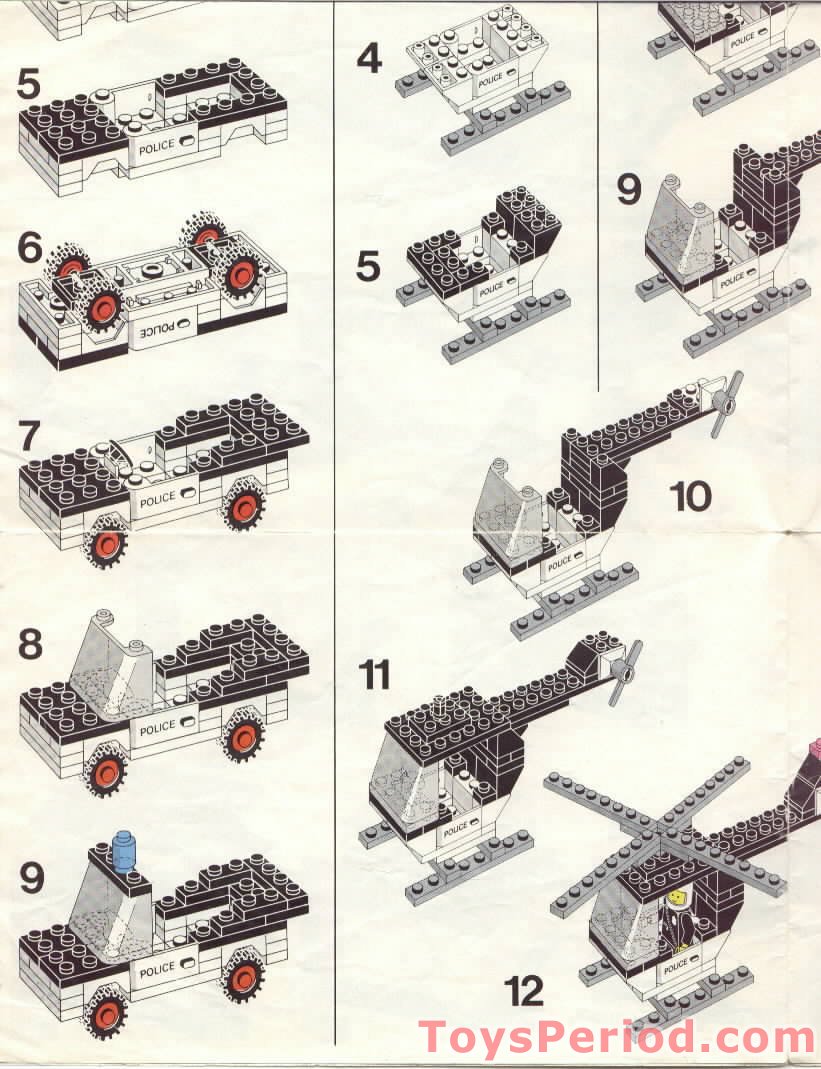 LEGO 588 Police Headquarters Instructions and Parts List