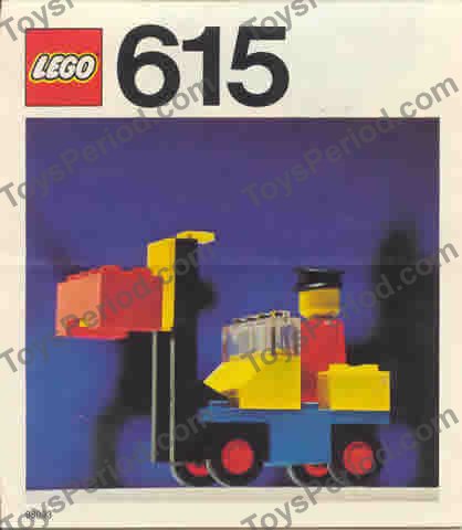LEGO 615-2 Fork Lift with Driver Instructions and Parts List